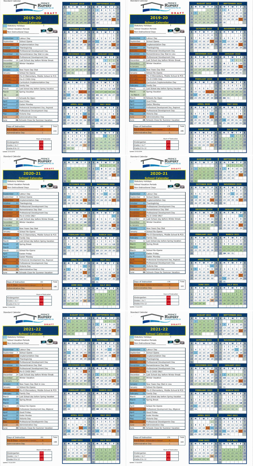 Proposed School Calendars | SD52 Website