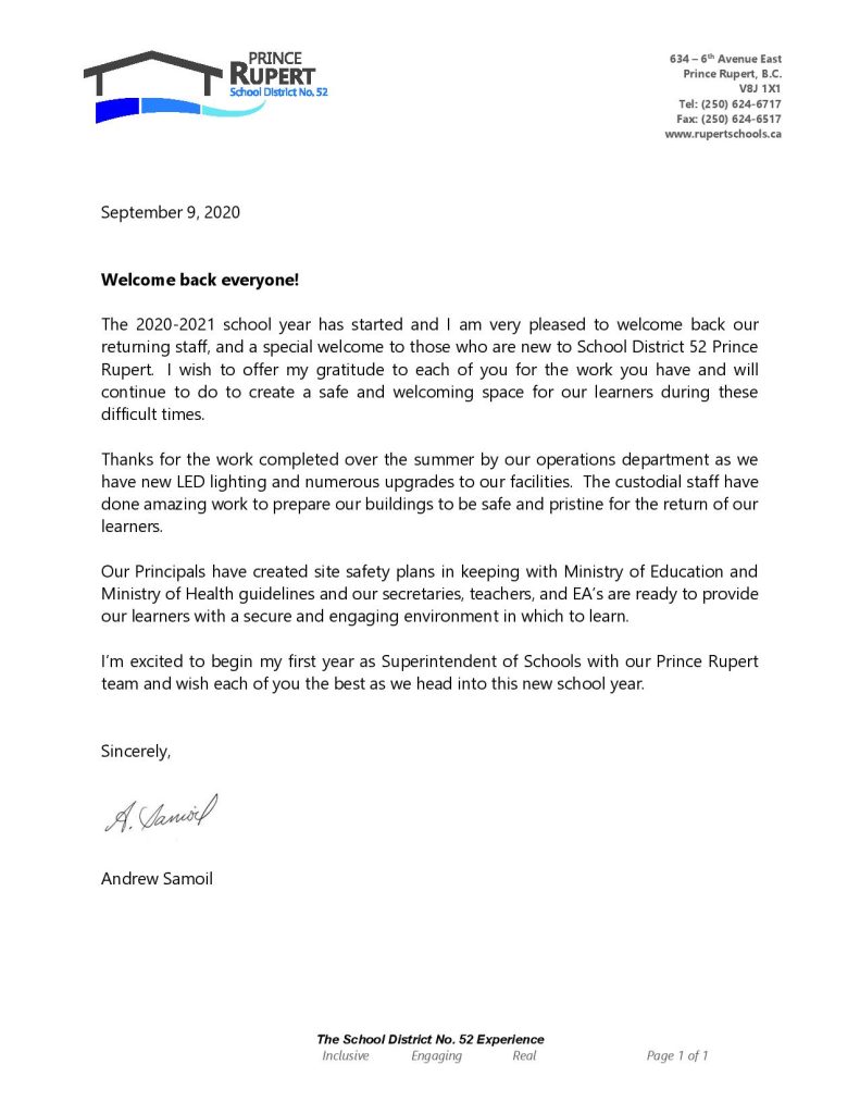 Superintendents Update | SD52 Website